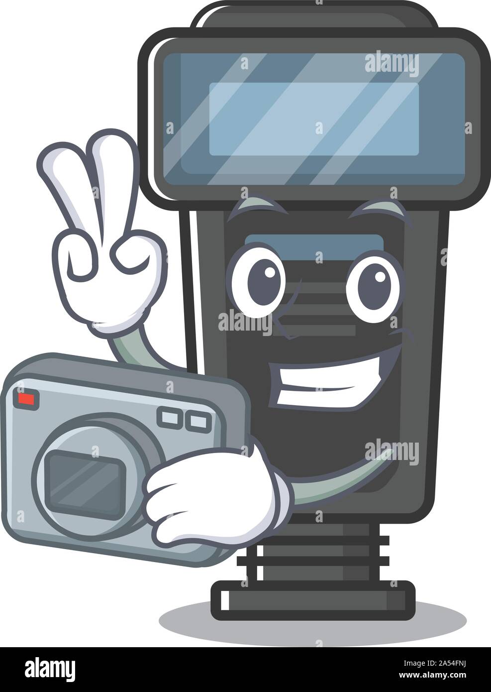 Photographer camera flash in a cartoon bag Stock Vector Image & Art - Alamy