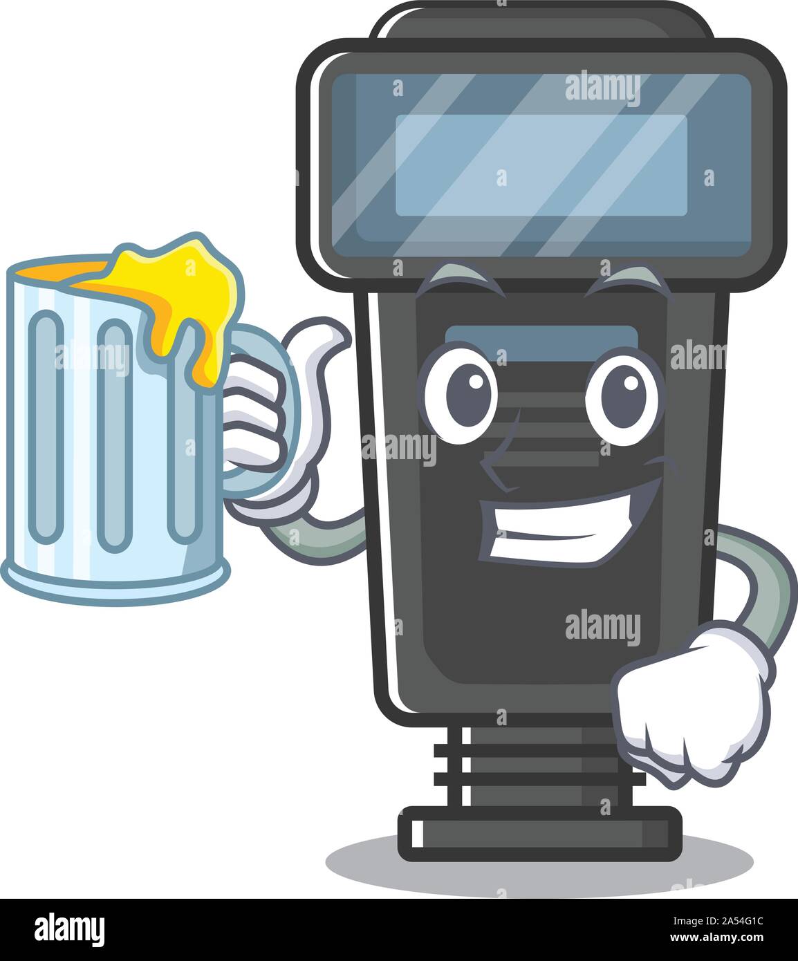 With juice camera flash in a cartoon bag Stock Vector Image & Art - Alamy