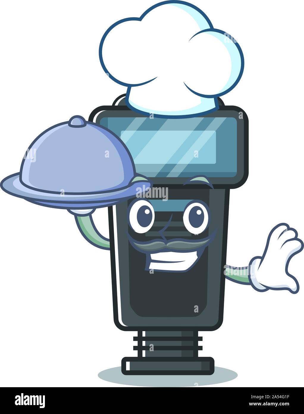 Chef with food camera flash in a cartoon bag Stock Vector Image & Art ...