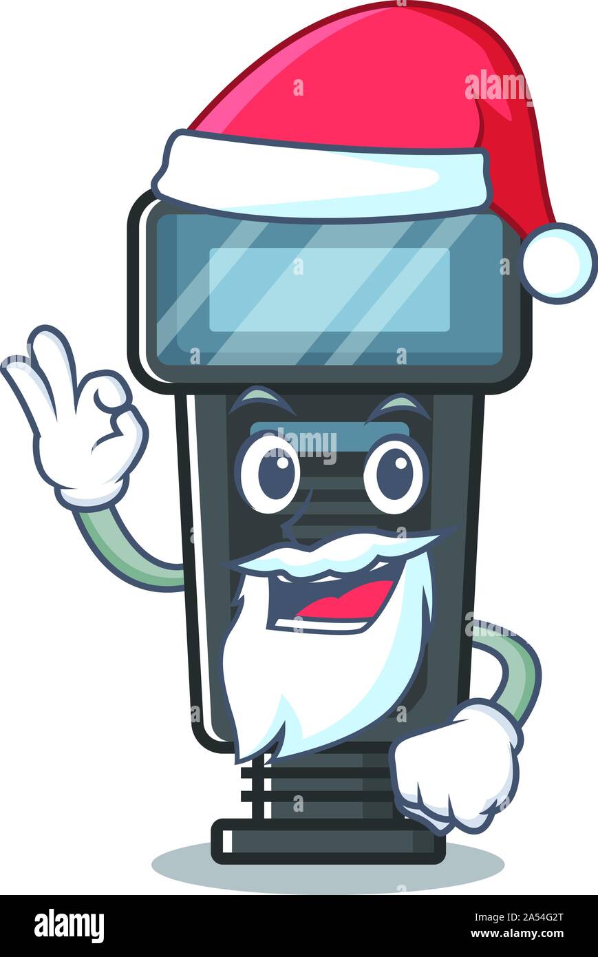 Santa camera flash with the a character Stock Vector Image & Art - Alamy