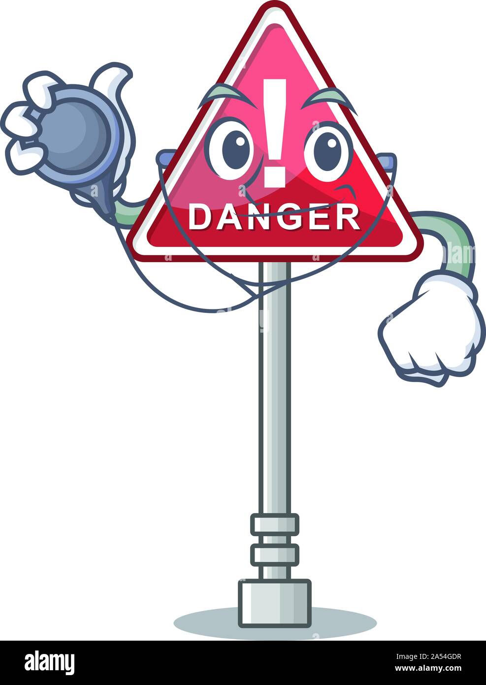 Doctor danger on with the in cartoon Stock Vector Image & Art - Alamy