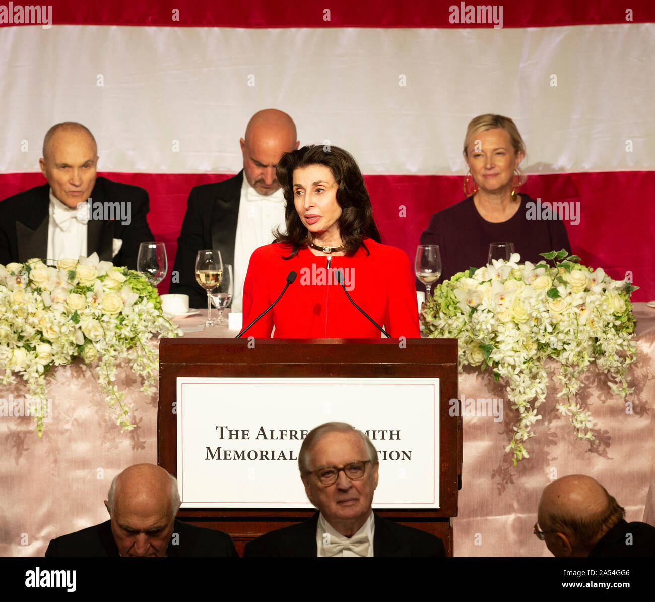 New York, NY - October 17, 2019: Recipient of Happy Warrior award Mary ...