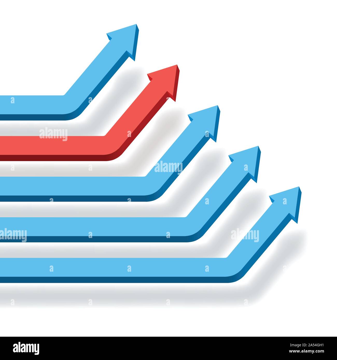 Intersecting blue numbered graph arrows Stock Vector Image & Art - Alamy