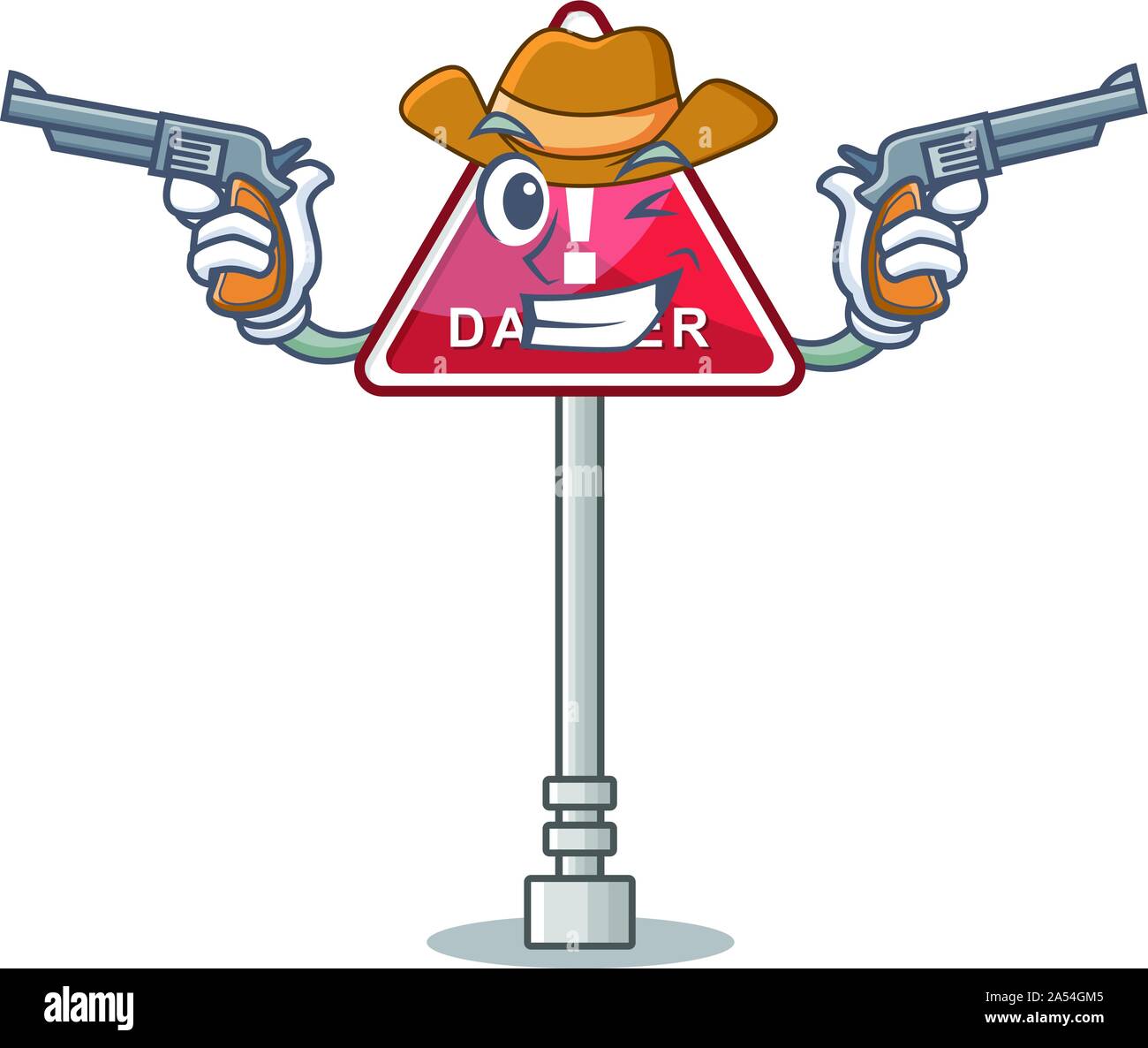 Cowboy danger with on the in cartoon Stock Vector Image & Art - Alamy