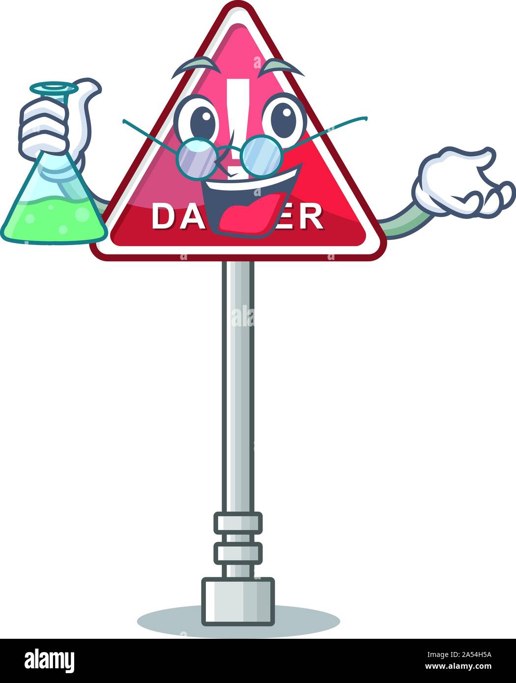 Professor danger cartoon isolated in the character Stock Vector Image ...