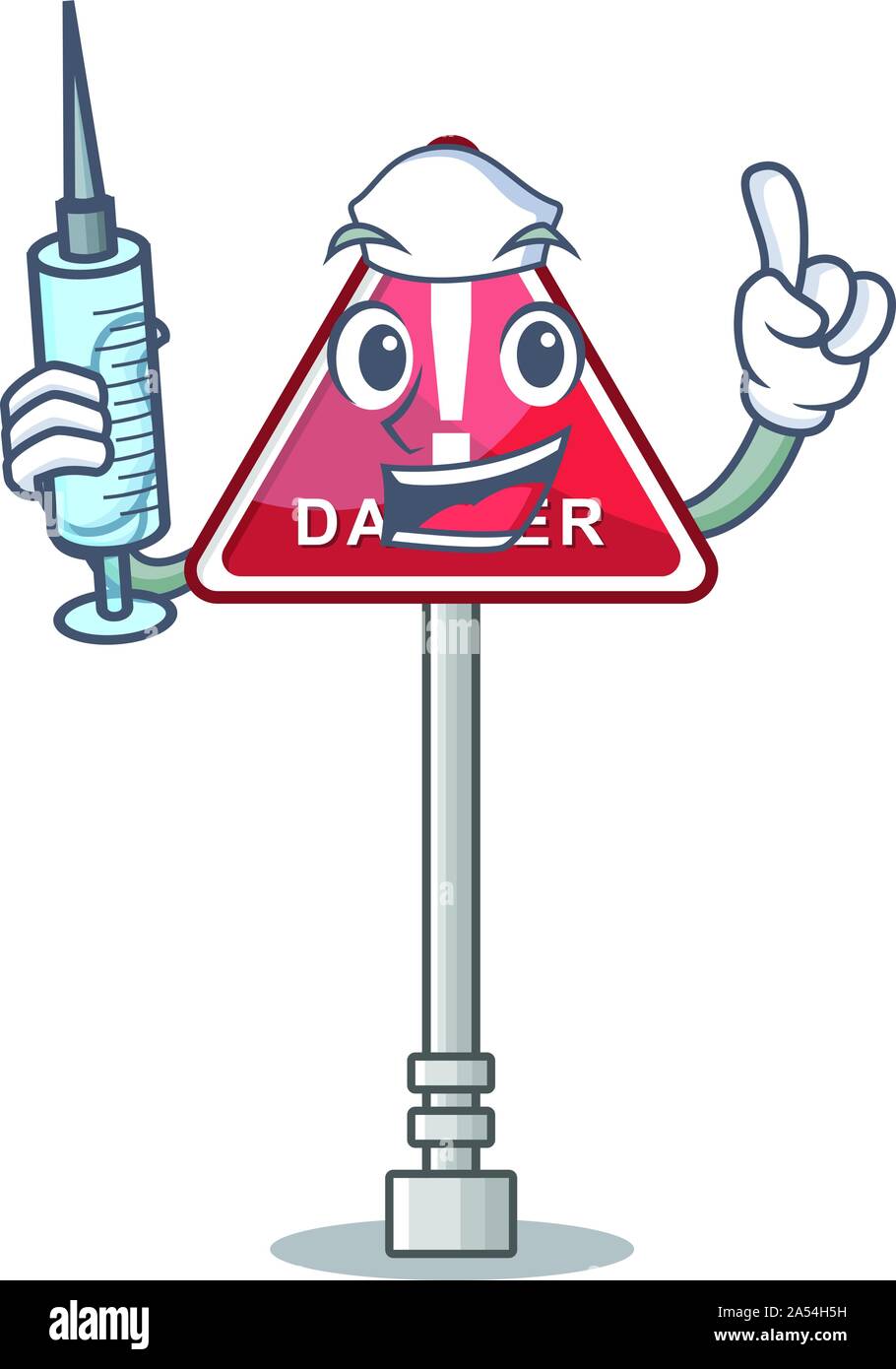 Nurse danger cartoon isolated in the character Stock Vector Image & Art ...