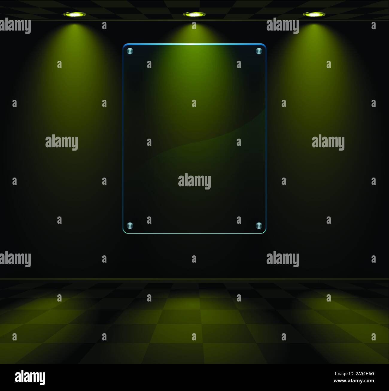 Black room with glass placeholder Stock Vector Image & Art - Alamy