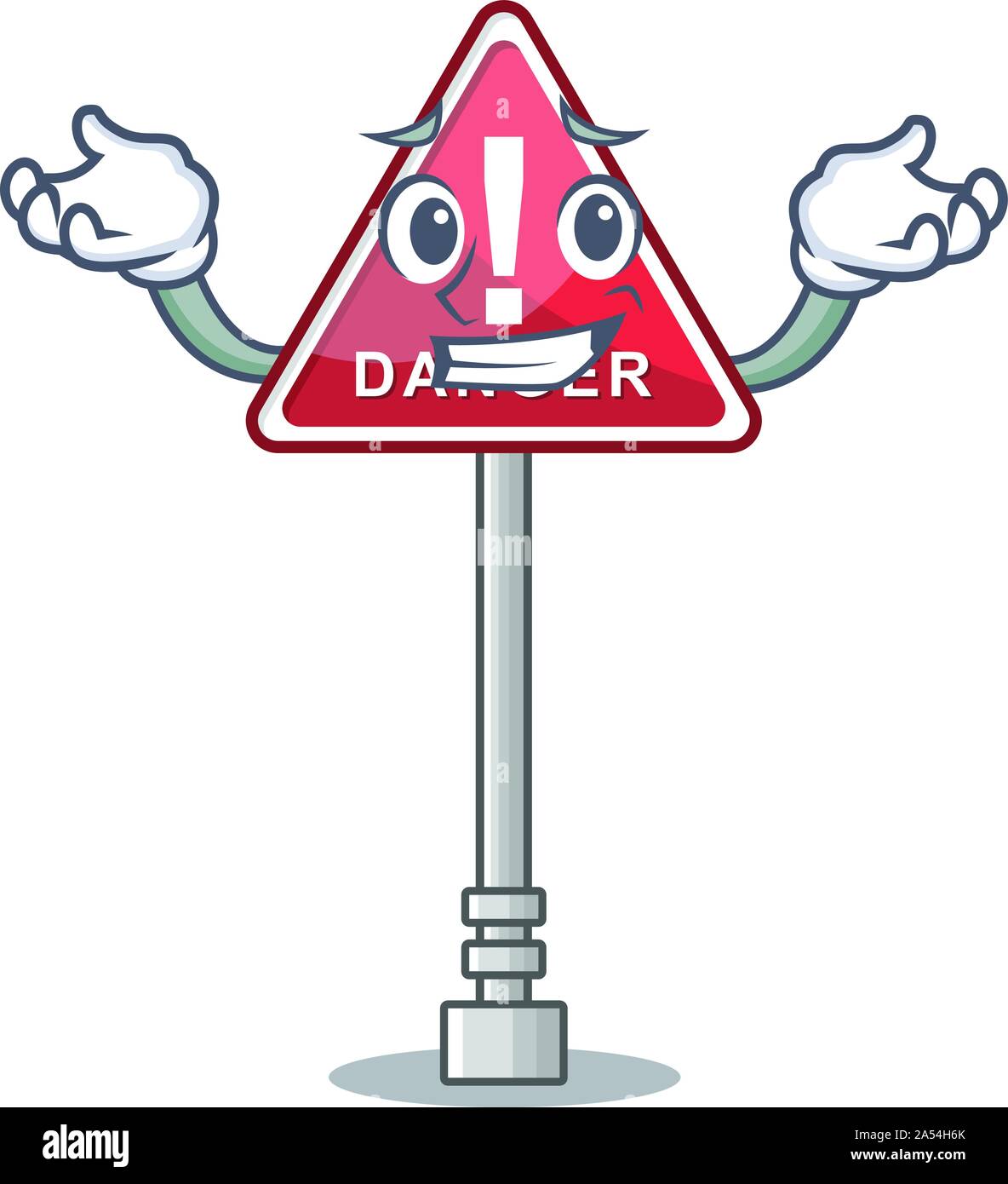 Grinning danger cartoon isolated in the character Stock Vector Image ...