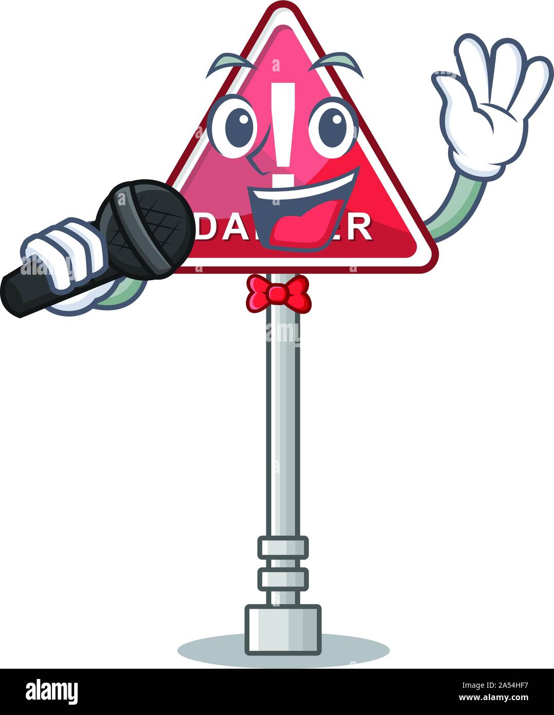 Singing danger character in the mascot shape Stock Vector Image & Art ...