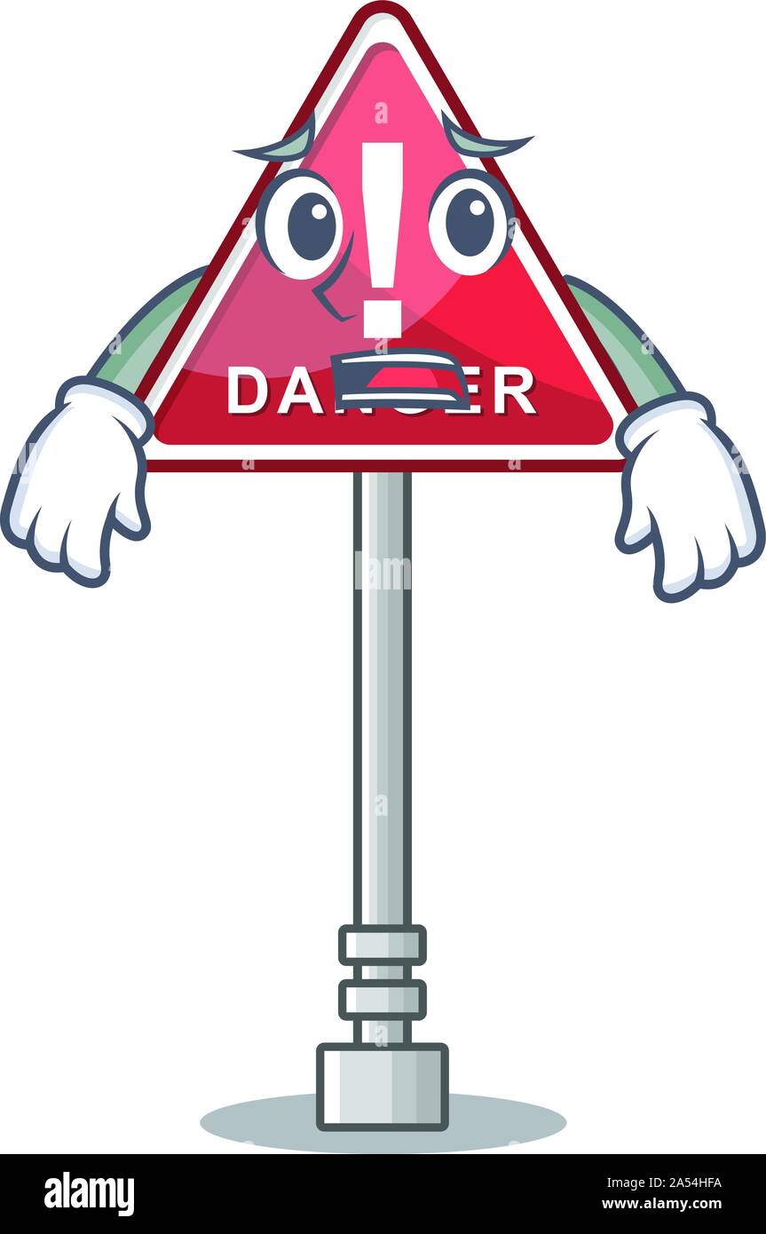 Afraid danger character in the mascot shape Stock Vector Image & Art ...