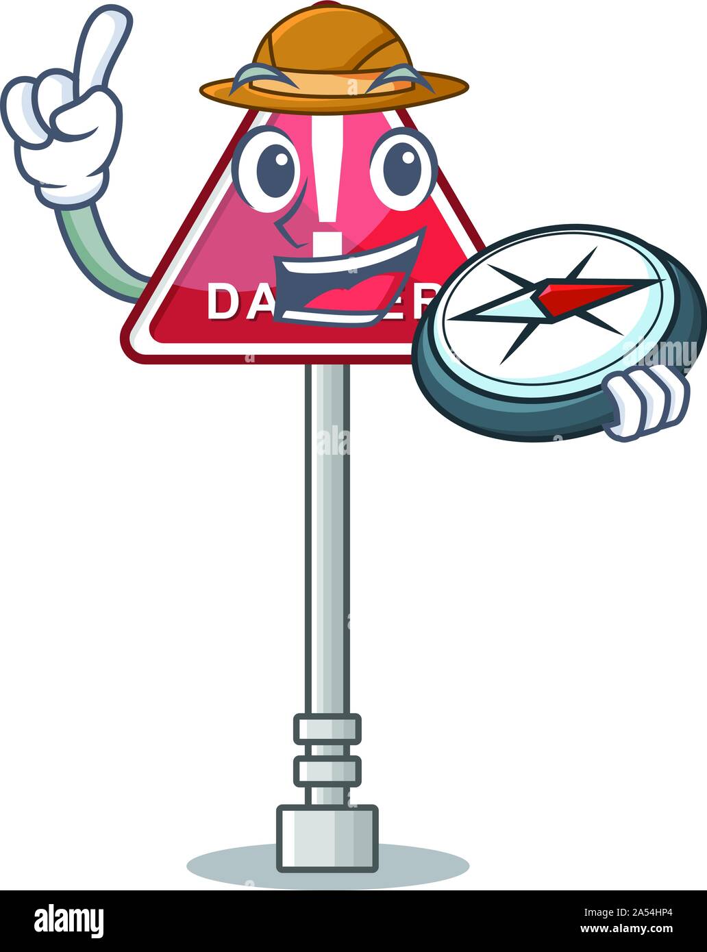 Explorer danger character in the mascot shape Stock Vector Image & Art ...