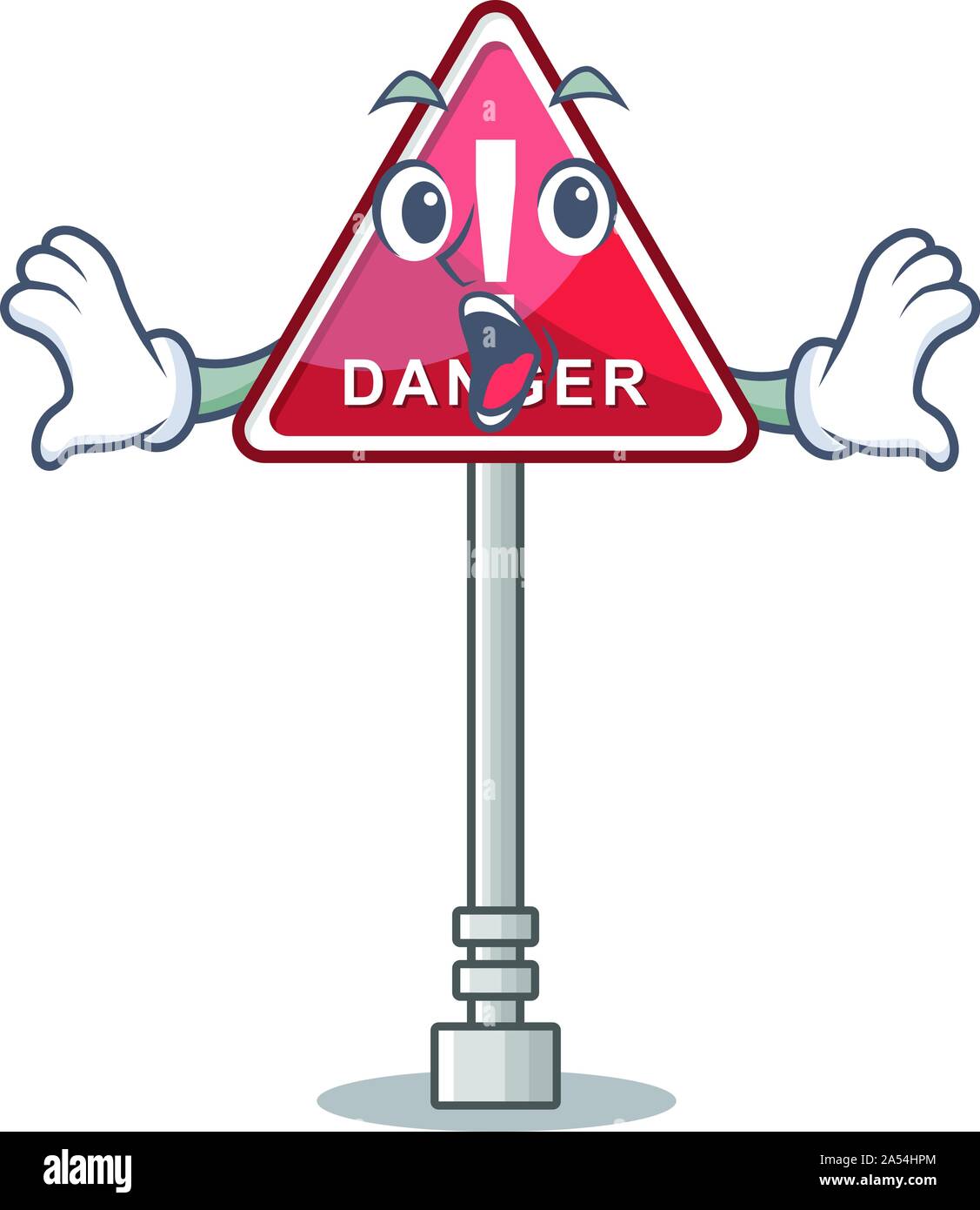 Surprised danger character in the mascot shape Stock Vector Image & Art ...