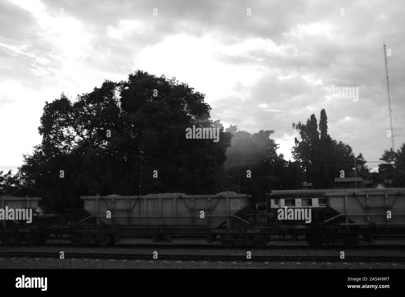 Train track above Black and White Stock Photos & Images - Alamy