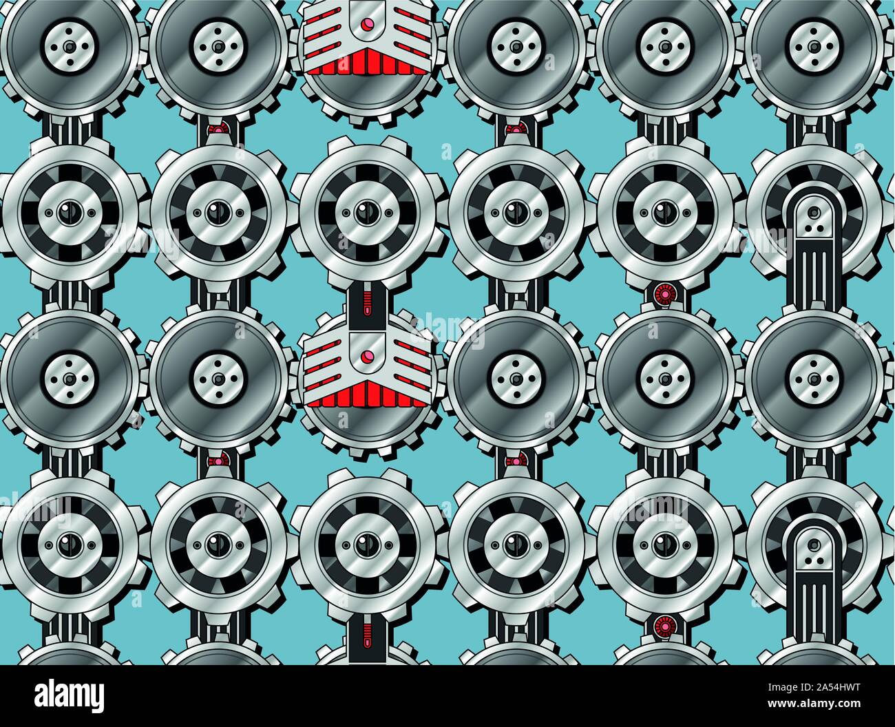 Seamless cogwheel pattern Stock Vector Image & Art - Alamy