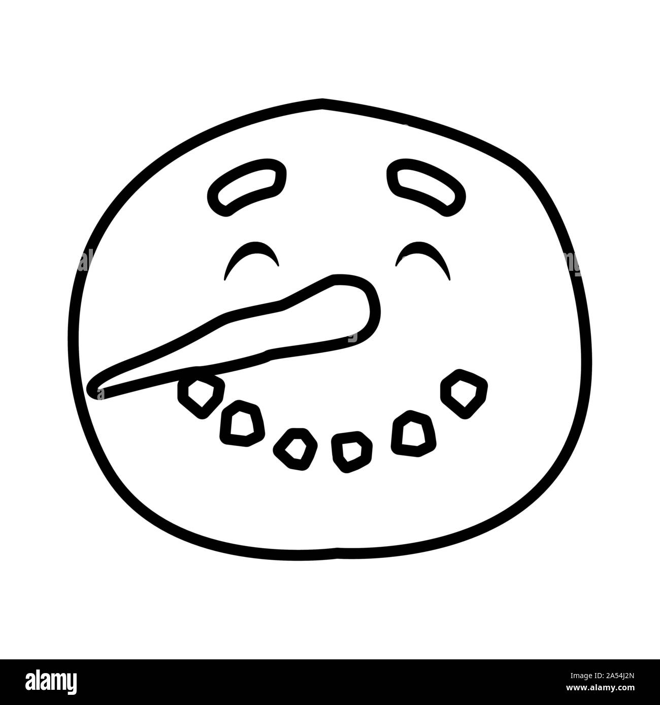 head of snowman on white background vector illustration design Stock ...