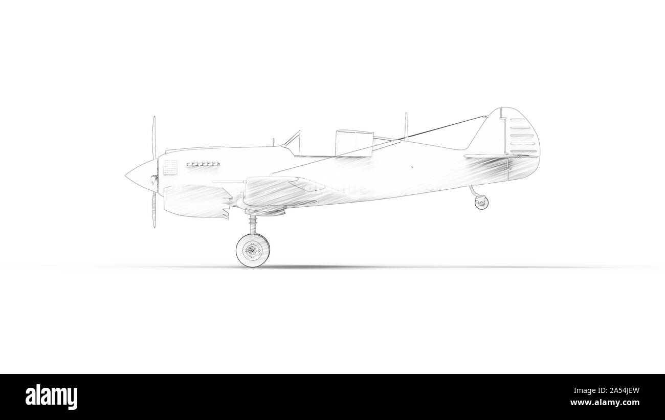 Ww2 Plane Drawing High Resolution Stock Photography and Images - Alamy