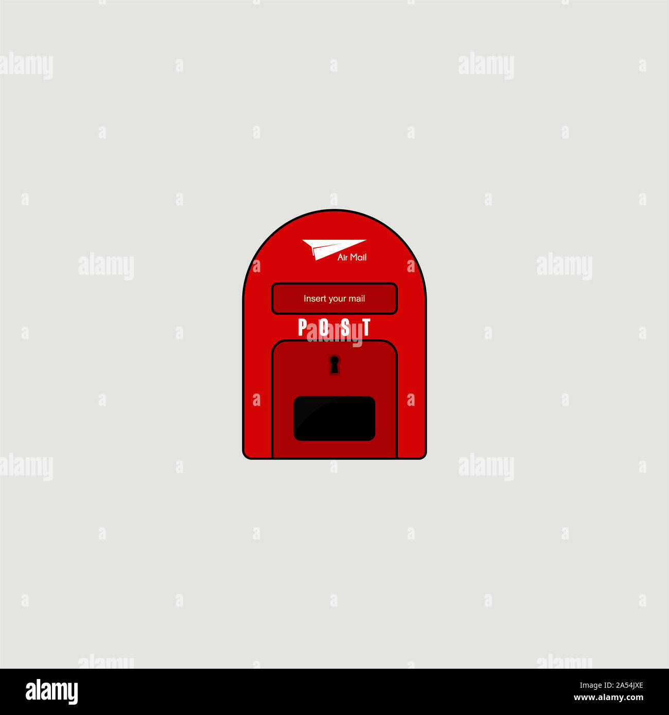 Post box Icon, Mail Box Icon with red color Stock Photo - Alamy