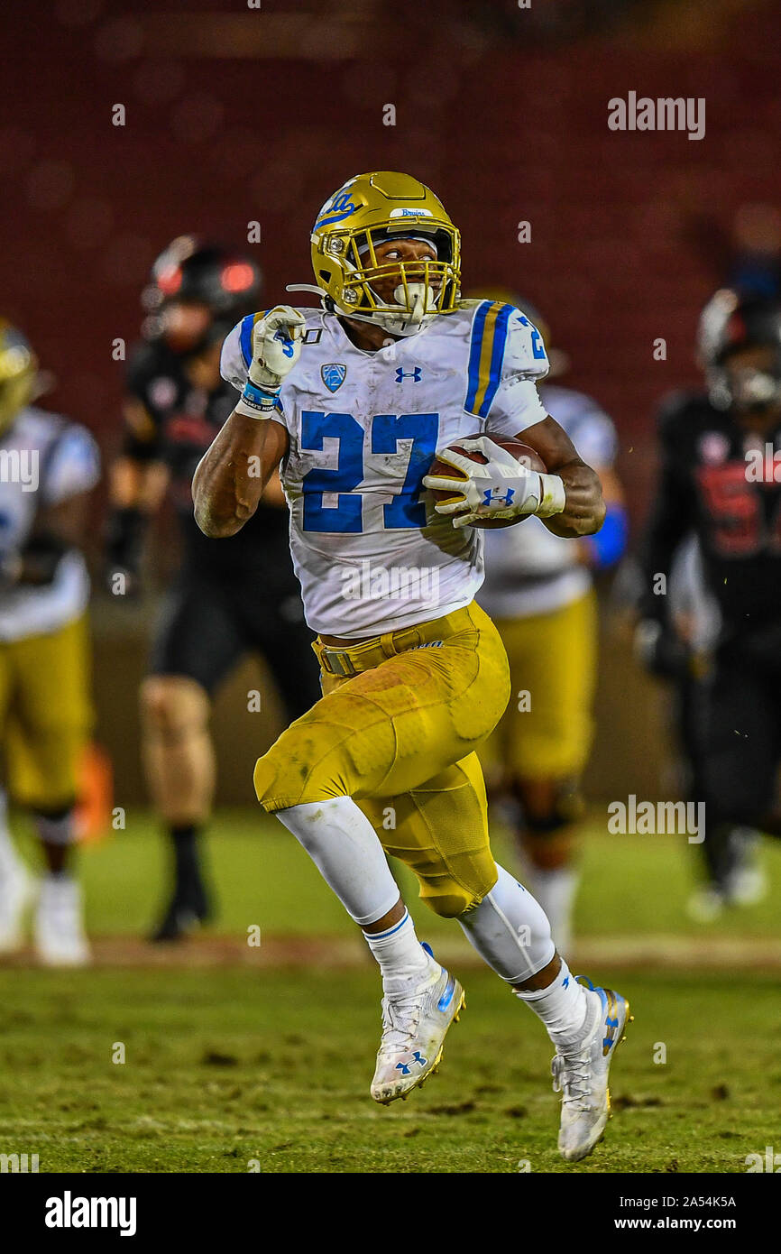 Stanford, California, USA. 17th Oct, 2019. UCLA Bruins running back ...