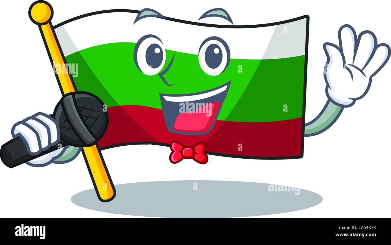 Singing flag bulgaria in the cartoon shape Stock Vector Image & Art - Alamy