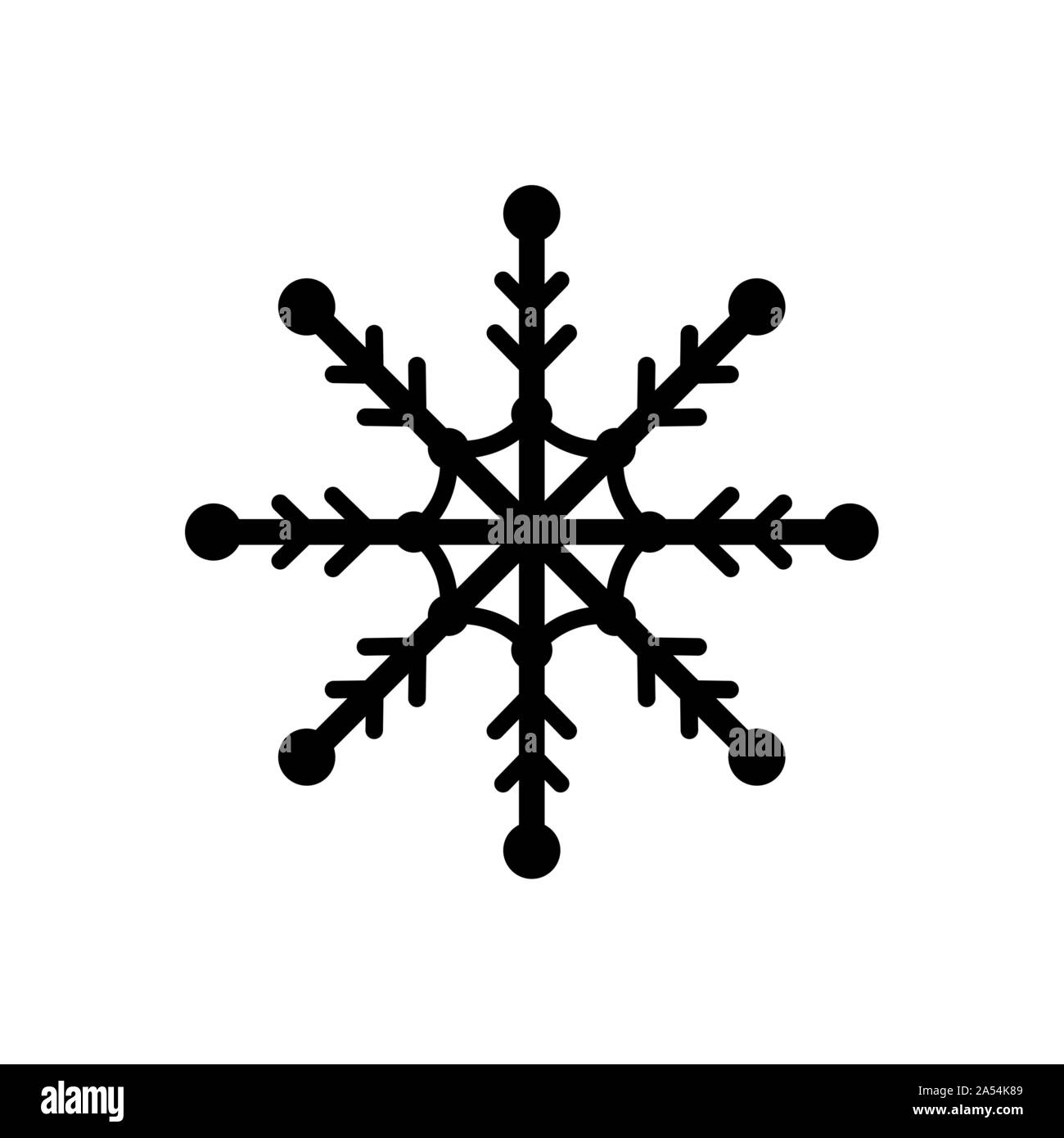 cute snowflakes on white background vector illustration design Stock ...