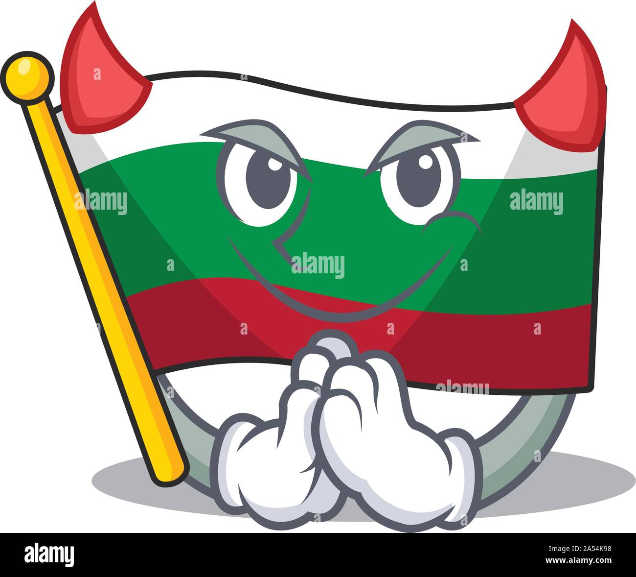 Devil flag bulgaria in the cartoon shape Stock Vector Image & Art - Alamy