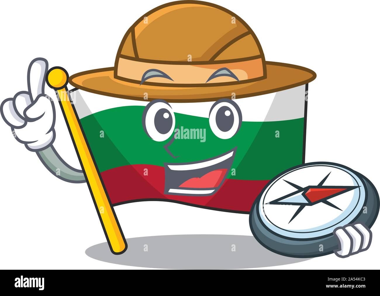 Explorer flag bulgaria in the cartoon shape Stock Vector Image & Art ...