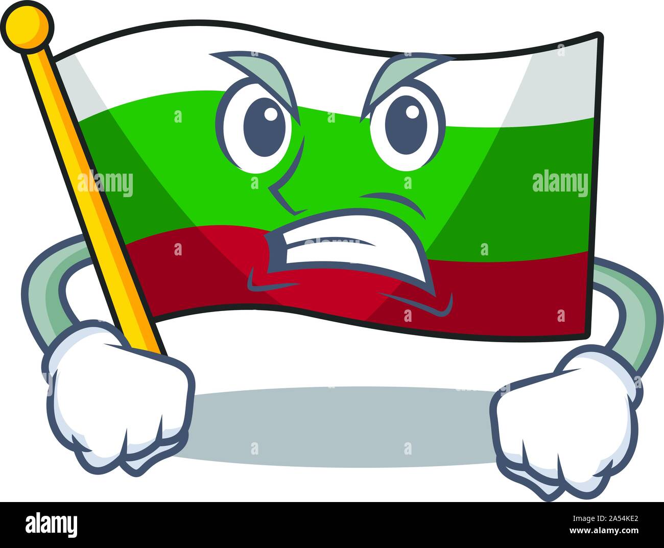 Angry flag bulgaria in the cartoon shape Stock Vector Image & Art - Alamy