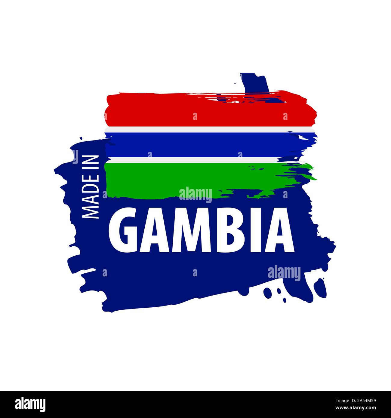 Gambia flag, vector illustration on a white background Stock Vector ...