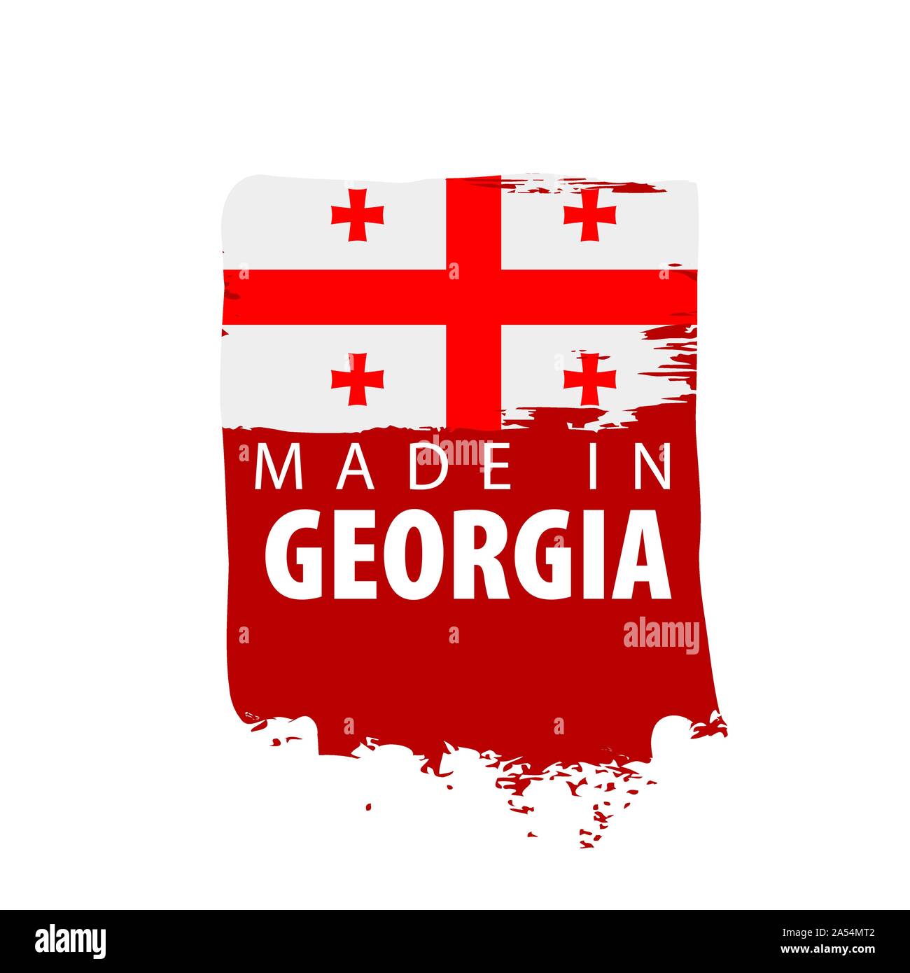 Georgia flag, vector illustration on a white background Stock Vector ...