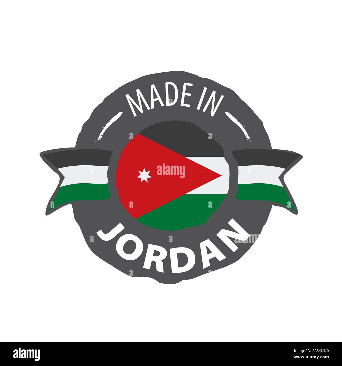 Jordan flag, vector illustration on a white background Stock Vector ...