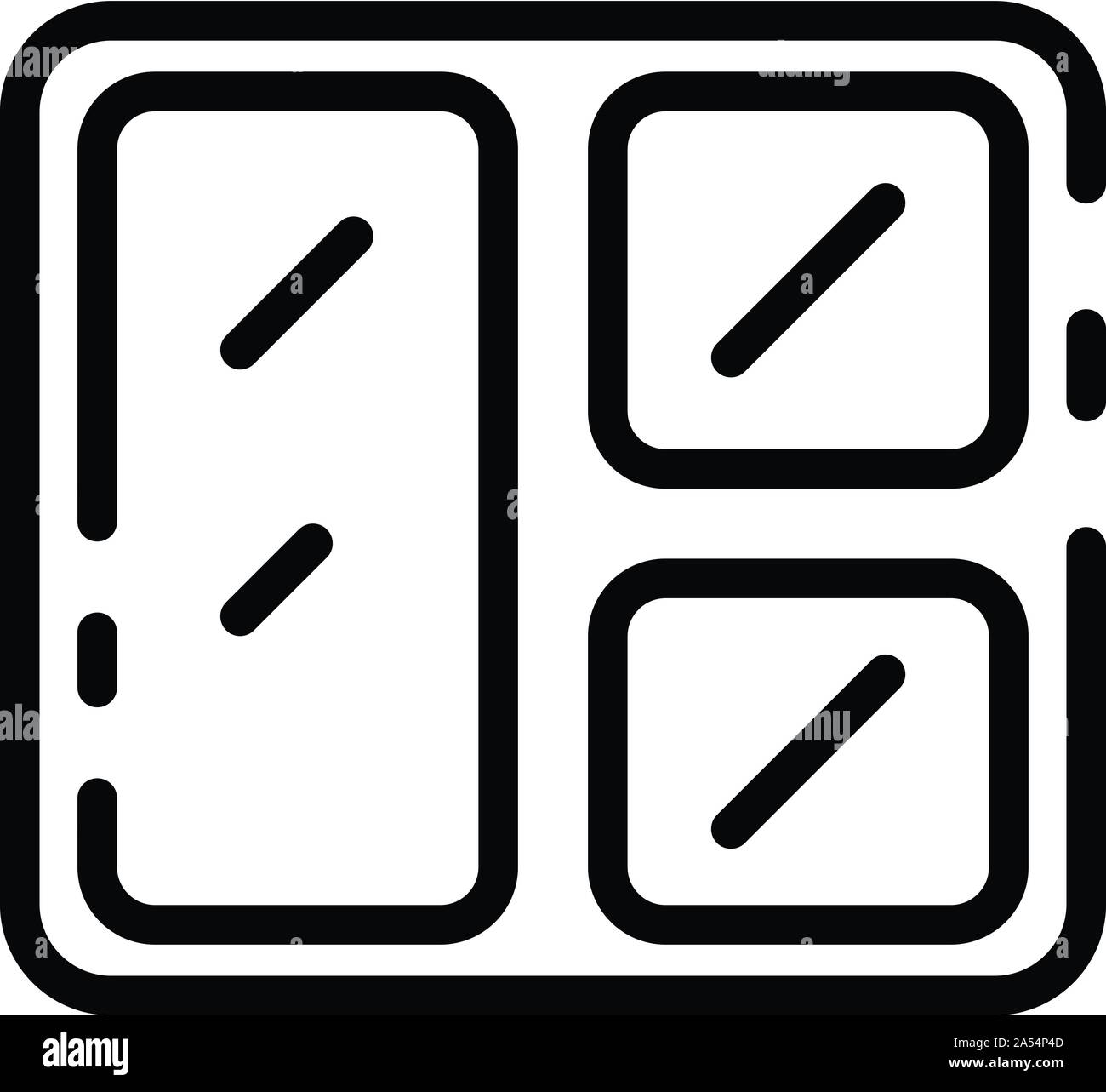 Lunch plate icon, outline style Stock Vector Image & Art - Alamy