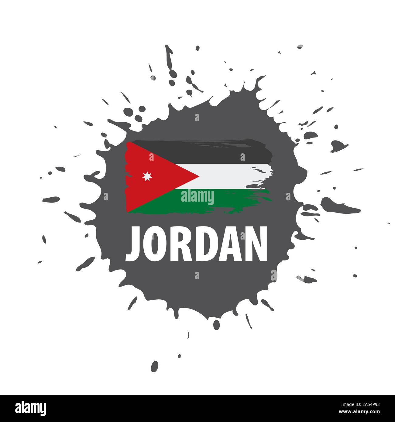 Jordan flag, vector illustration on a white background Stock Vector ...