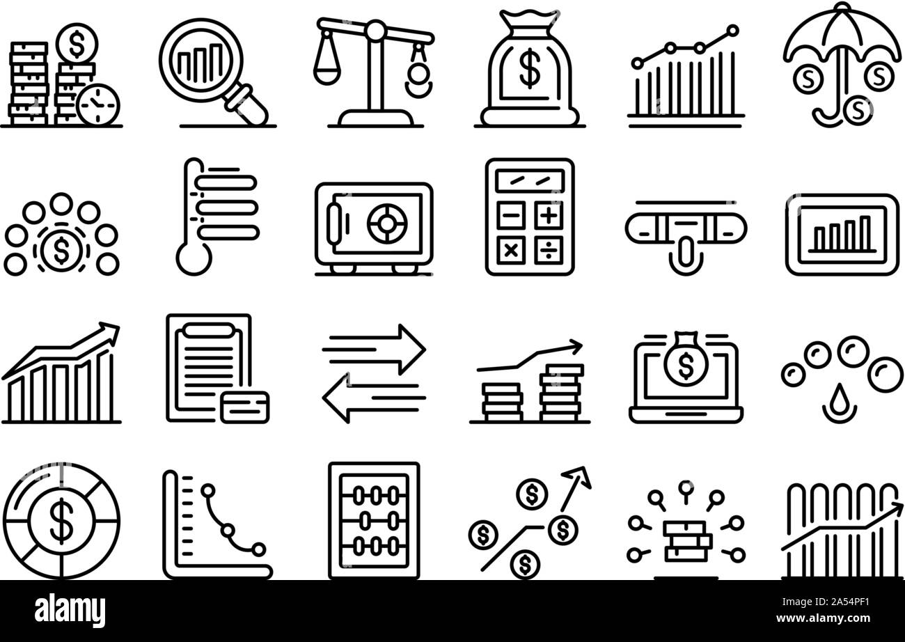 Credit score icons set, outline style Stock Vector Image & Art - Alamy