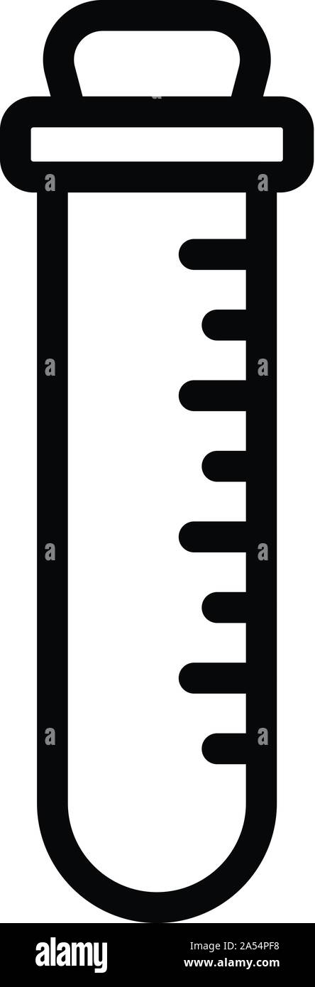 Plastic test tube icon, outline style Stock Vector Image & Art - Alamy
