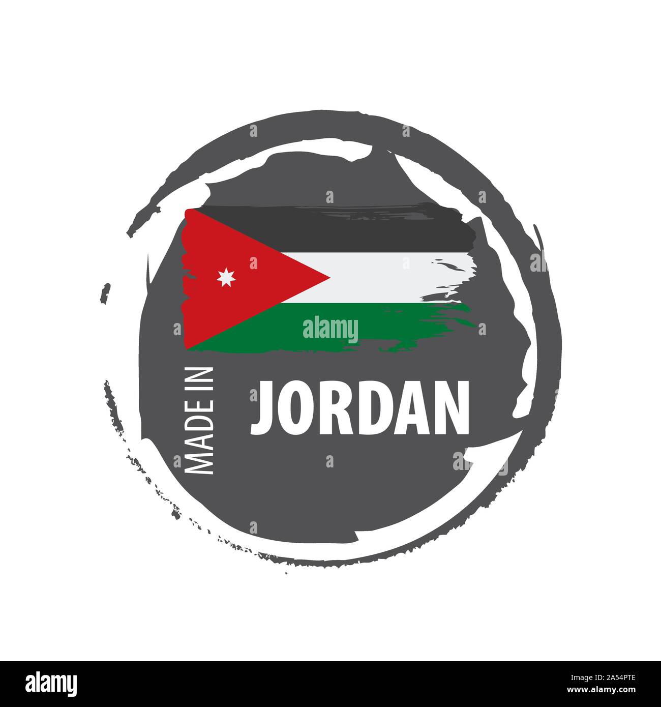 Jordan flag, vector illustration on a white background Stock Vector ...