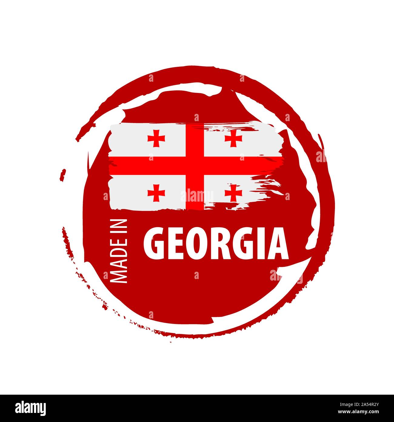 Georgia flag, vector illustration on a white background Stock Vector ...