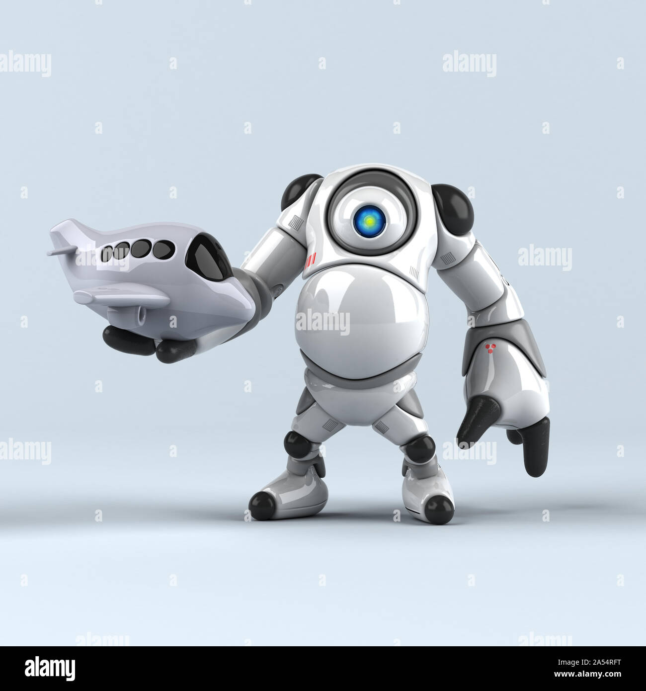 Big robot - 3D Illustration Stock Photo - Alamy