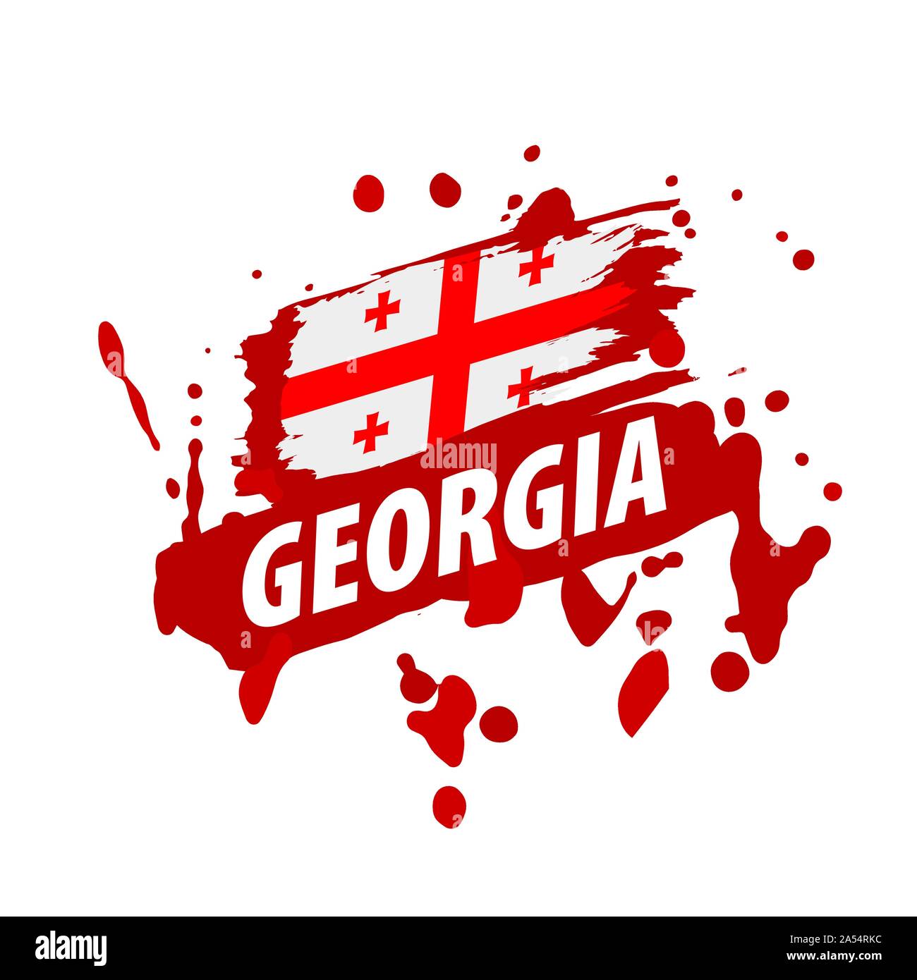 Georgia flag, vector illustration on a white background Stock Vector ...