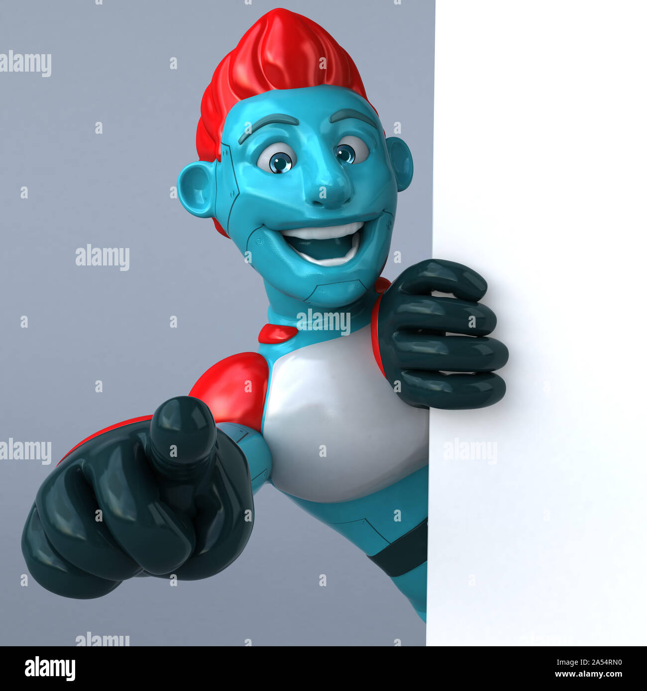 Red robot - 3D Illustration Stock Photo - Alamy