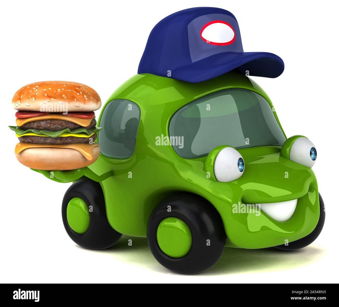 Fun car - 3D Illustration Stock Photo - Alamy