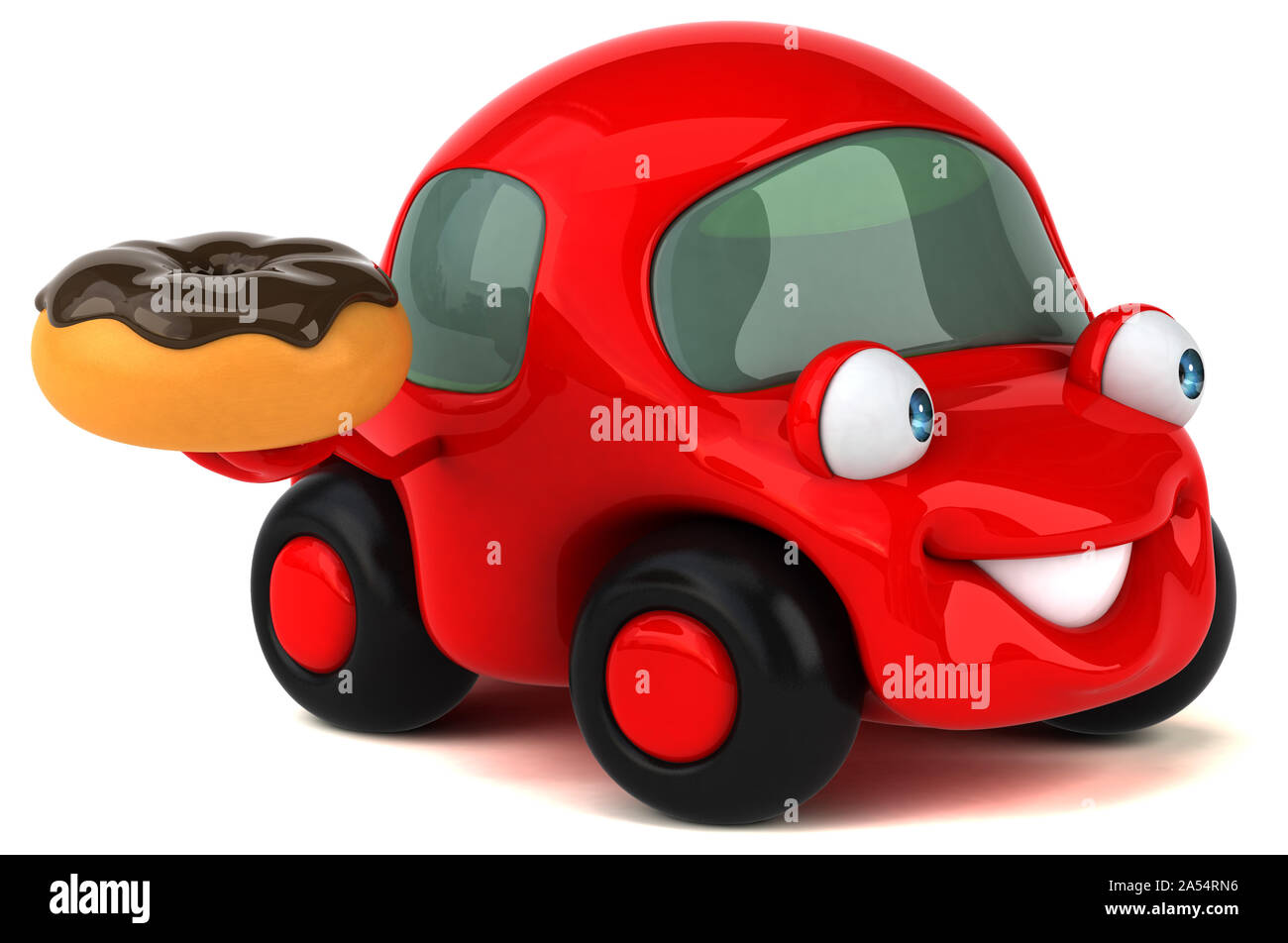 Fun car - 3D Illustration Stock Photo - Alamy