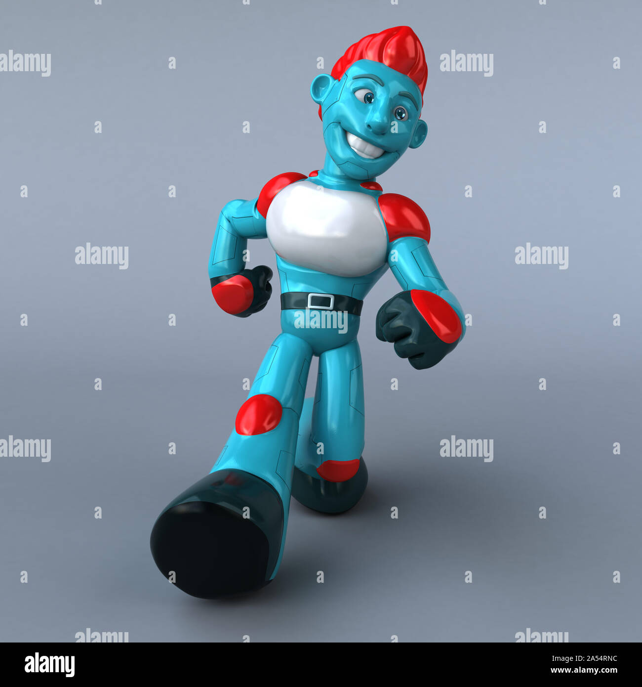 Red robot - 3D Illustration Stock Photo - Alamy