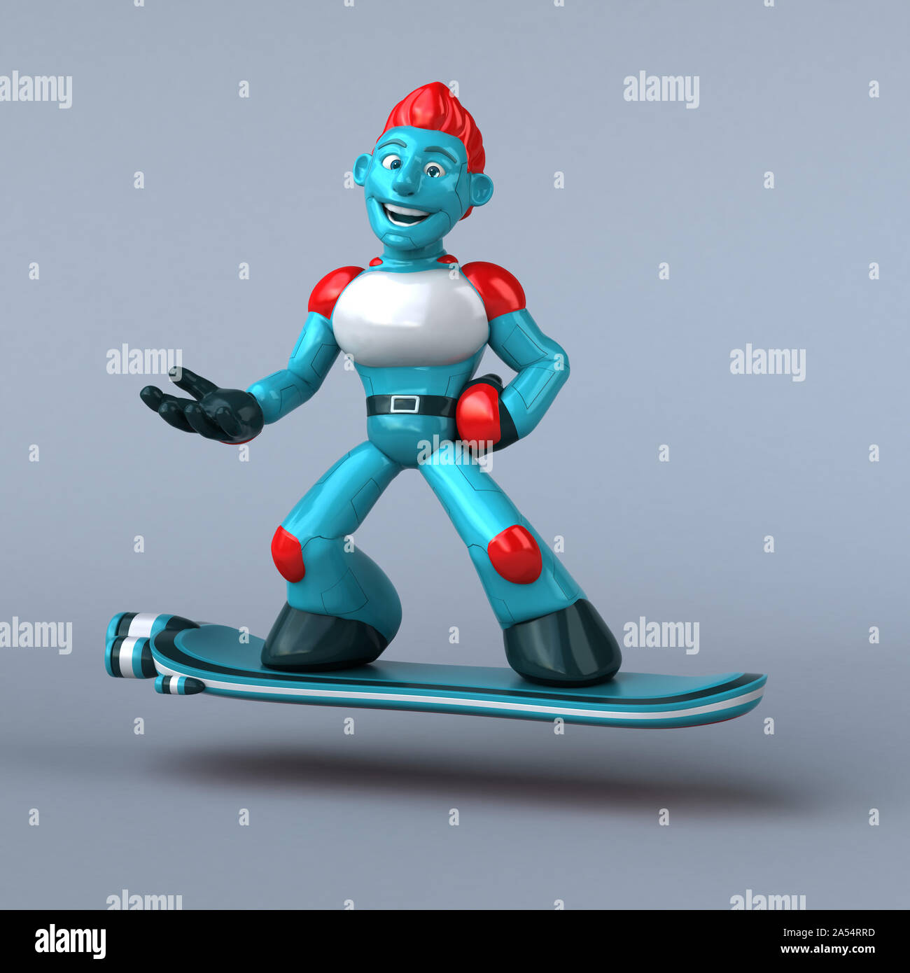 Red robot - 3D Illustration Stock Photo - Alamy