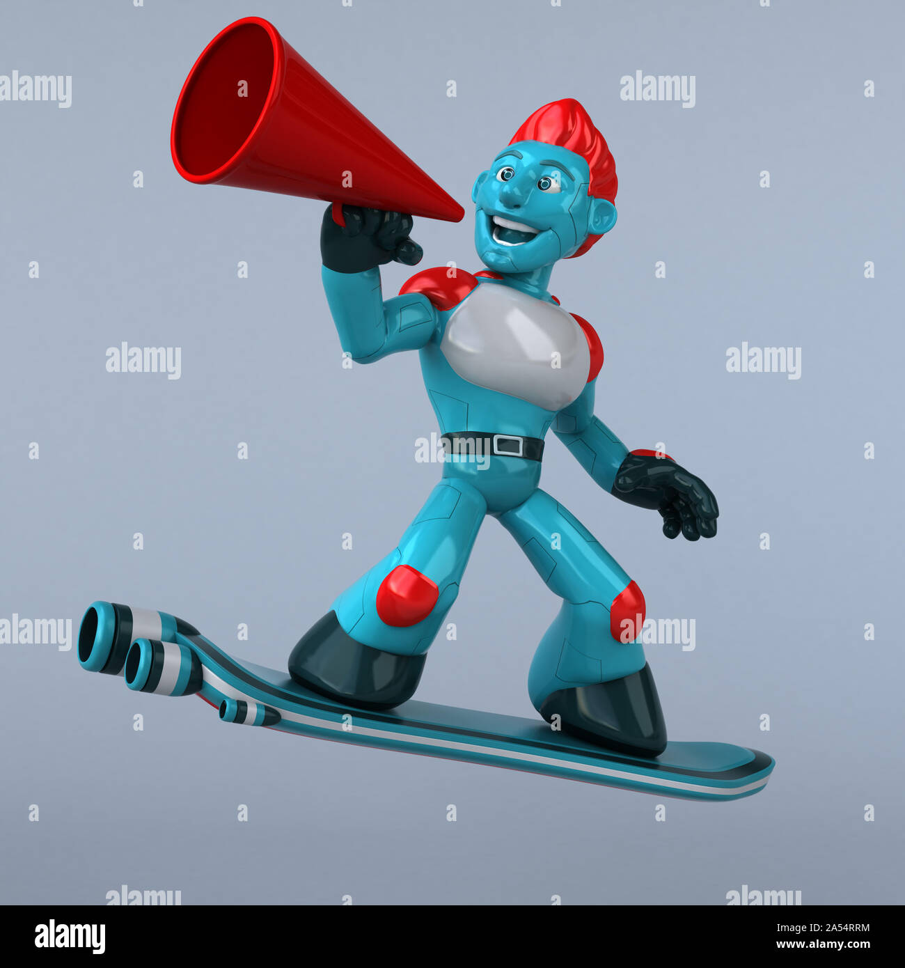 Red robot - 3D Illustration Stock Photo - Alamy