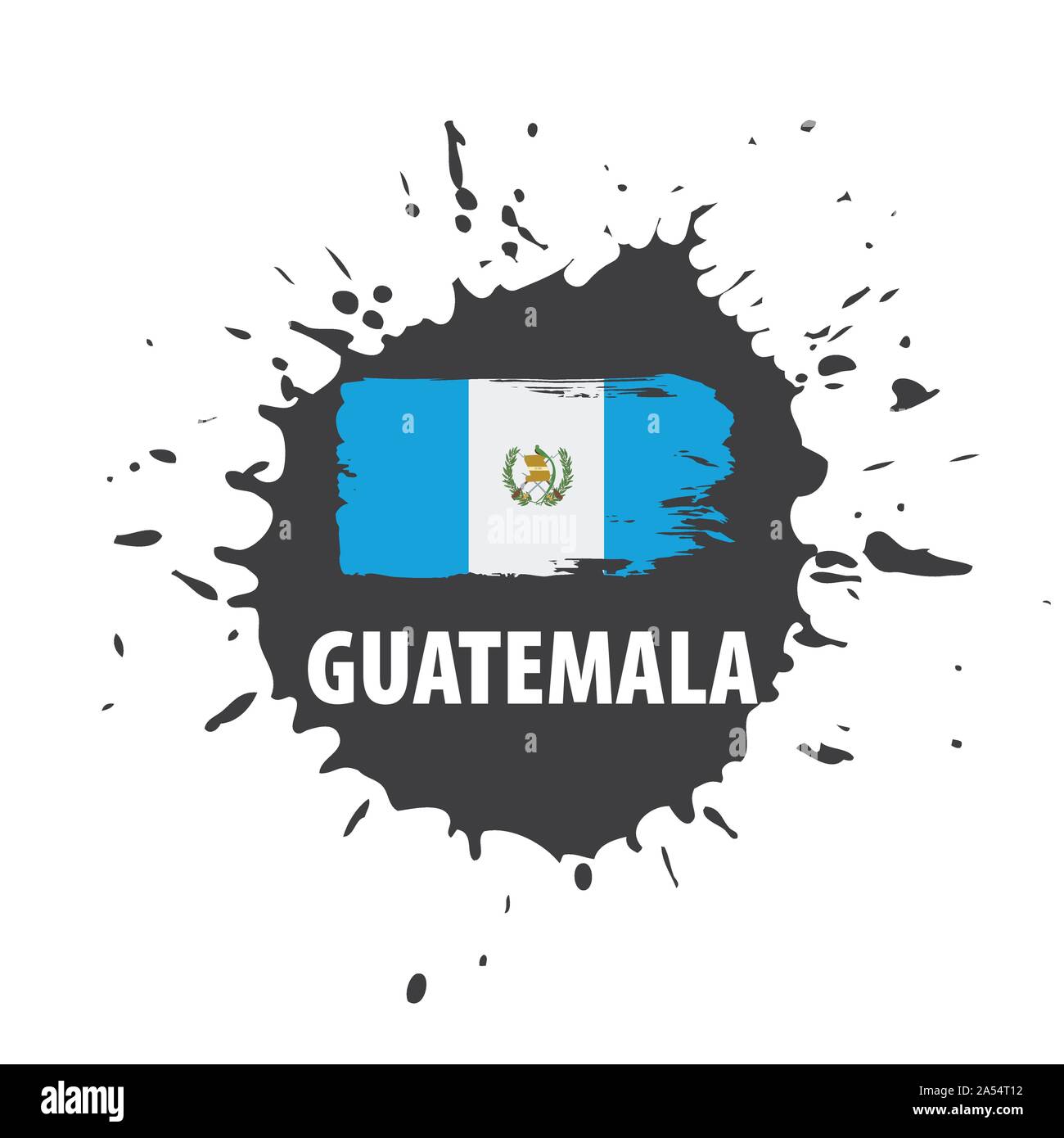Guatemala flag, vector illustration on a white background Stock Vector ...