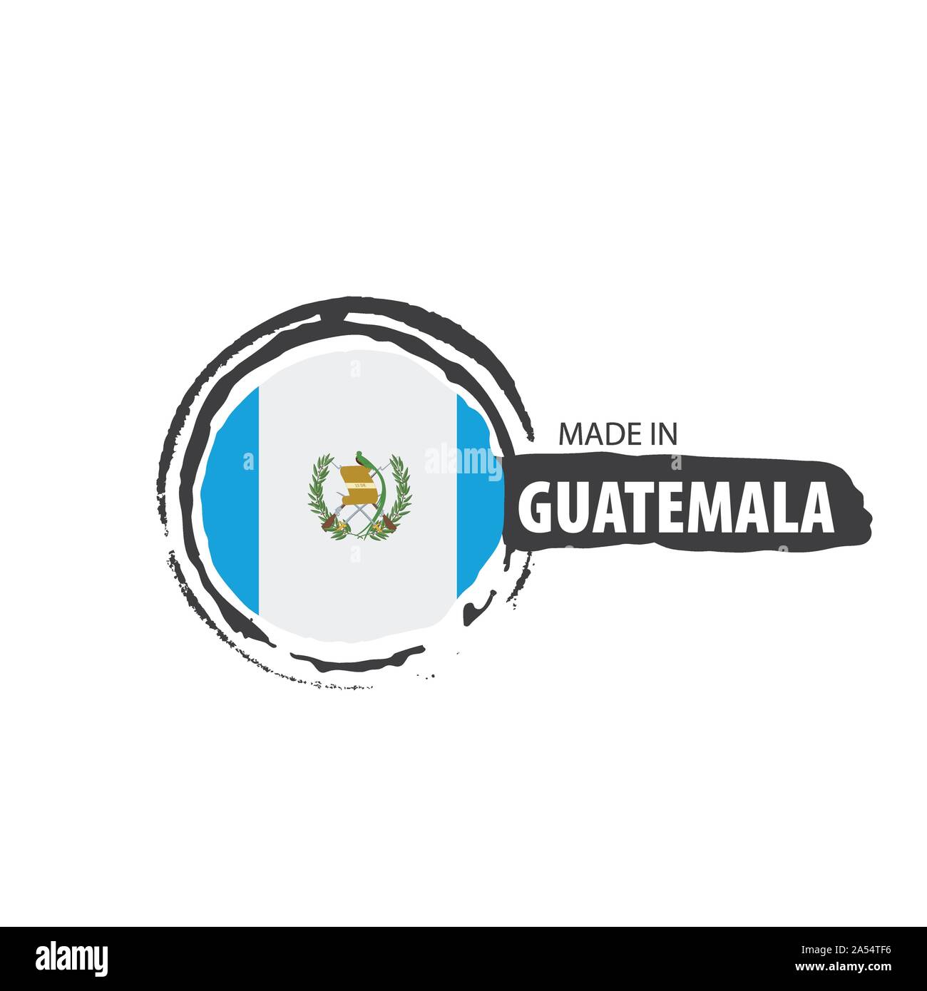 Guatemala flag, vector illustration on a white background Stock Vector ...