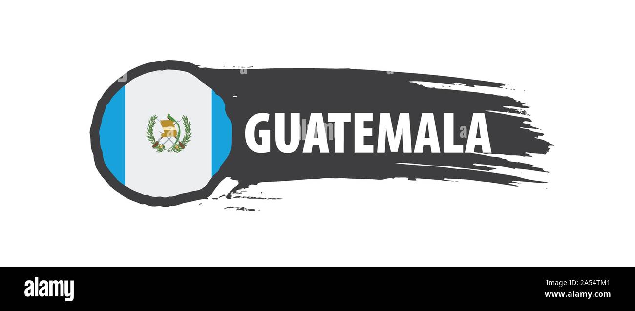 Guatemala flag, vector illustration on a white background Stock Vector ...