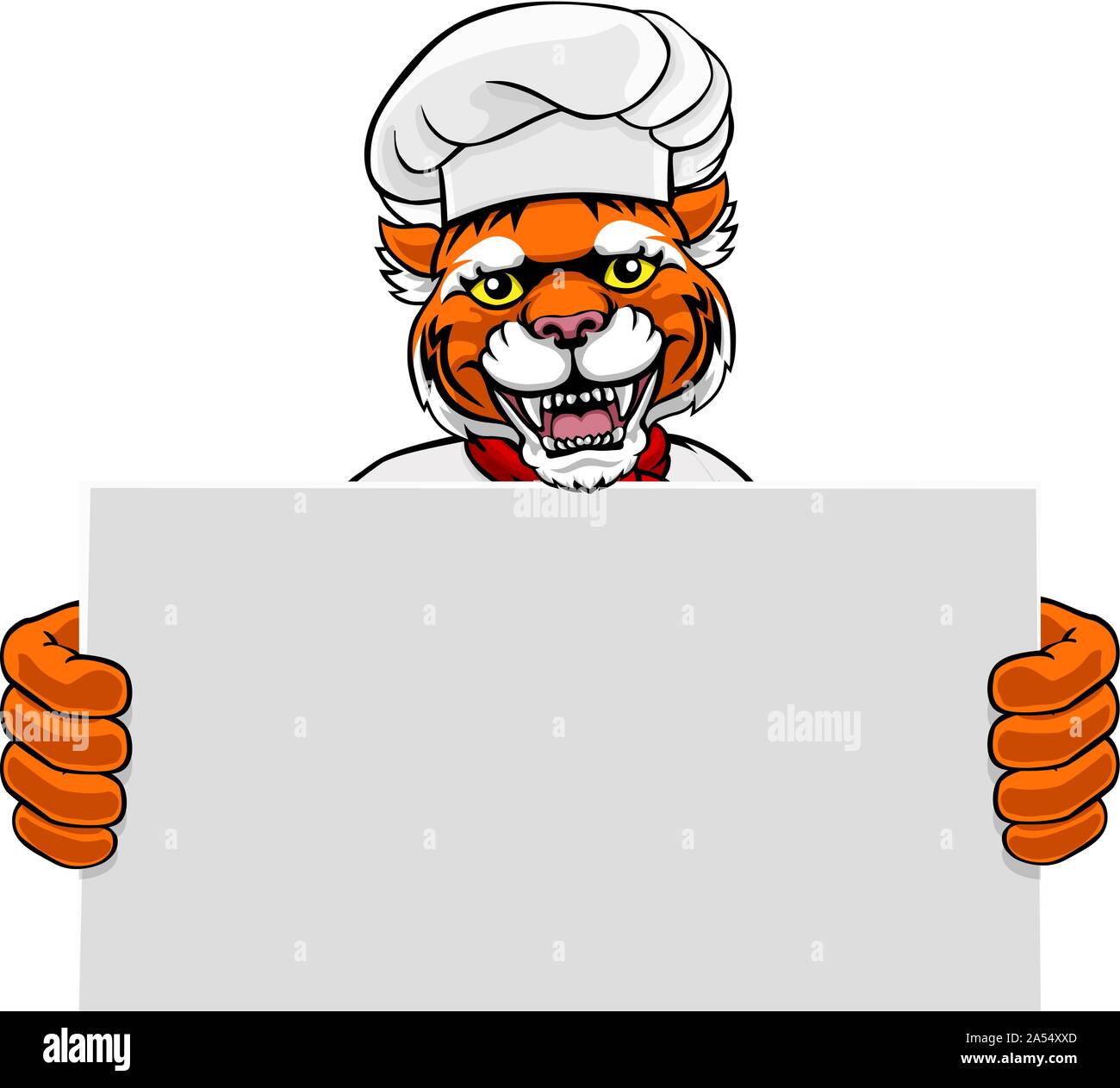 Tiger Chef Cartoon Restaurant Mascot Sign Stock Vector Image & Art - Alamy