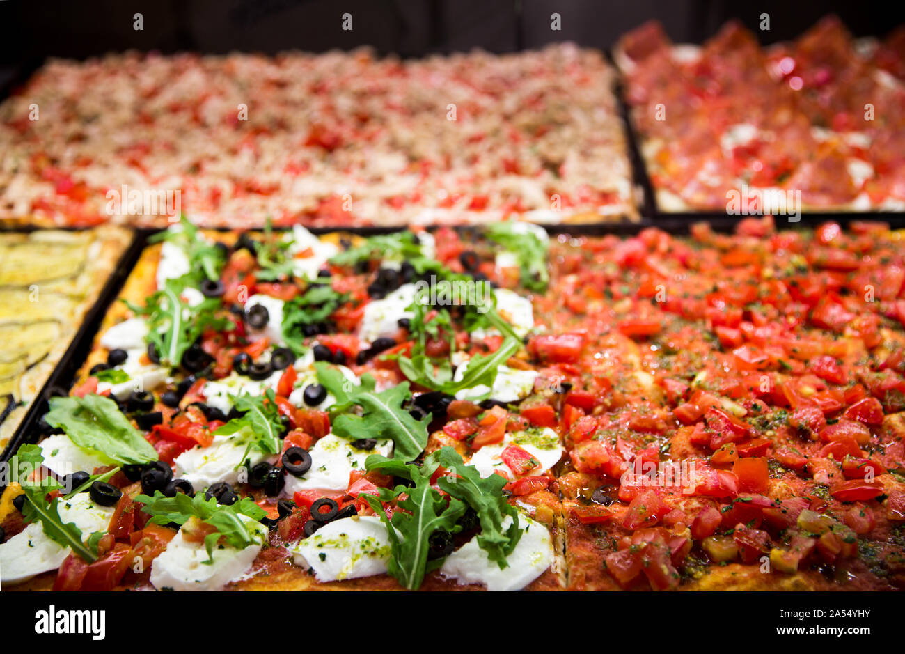 Tasty Italian pizza in restaurant in Rome Stock Photo - Alamy
