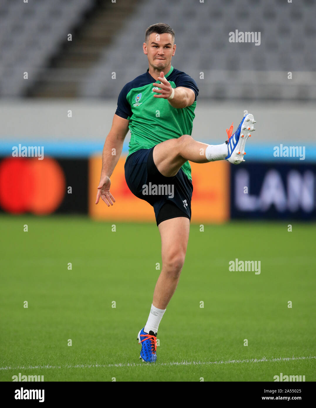 Ireland's Johnny Sexton during the captain's run at Tokyo Stadium ...